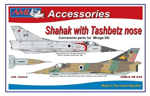AML A48019 Dassault Mirage III C - Shahak with Tashbetz nose Conversion Set (for Eduard kits)