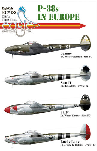 Eagle Editions D188-72 P-38s Lightnings In Europe