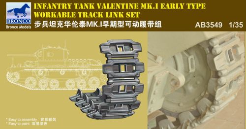 Bronco AB3549 Valentine Mk. I Early Version Workable Track Set