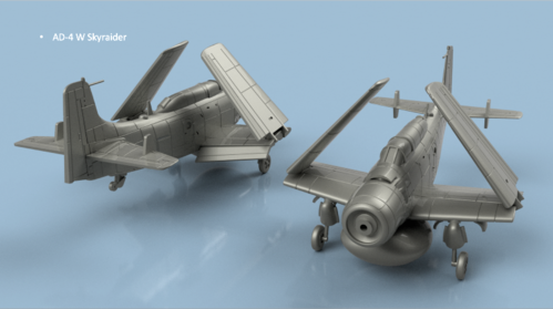 L'Arsenal 2.0 3D700179 AD-4 W Skyraider folded wings (5 planes)