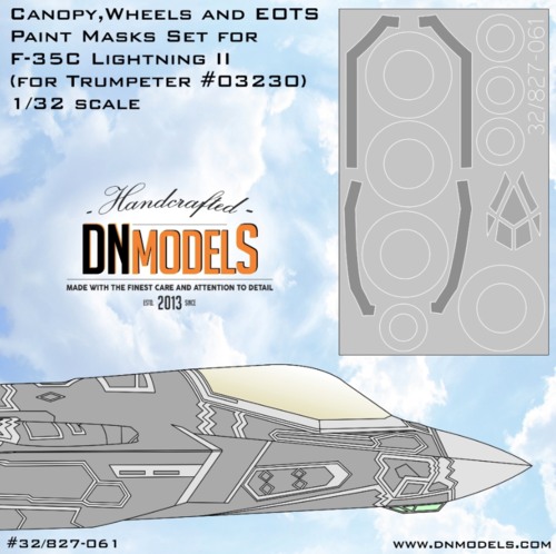 DN Models 32-827-061 F-35C Canopy and Wheels for Trumpeter 03230