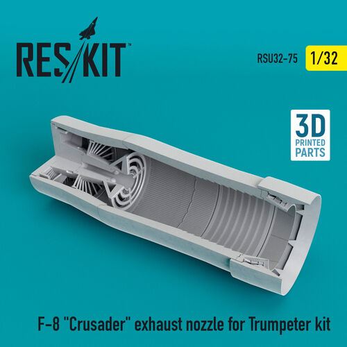 RES/KIT U32-0075 F-8 "Crusader" exhaust nozzle for Trumpeter kit