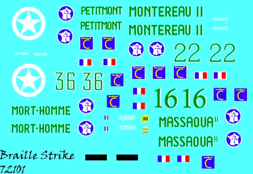 Braille Strike 72101 Sherman 501RCC