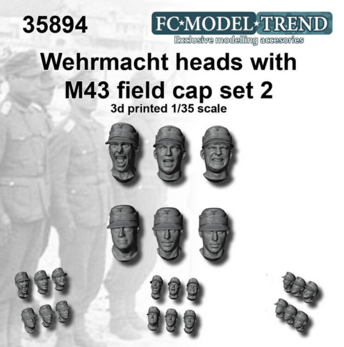 FC ModelTrend 35894 Wehrmacht heads with M-43 cap, set 2