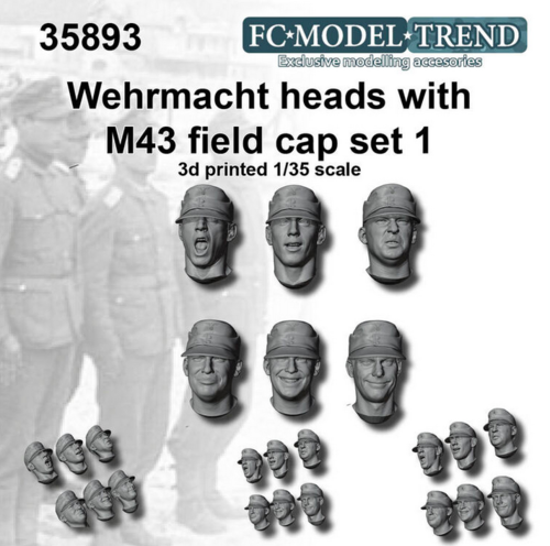 FC ModelTrend 35893 Wehrmacht heads with M-43 cap