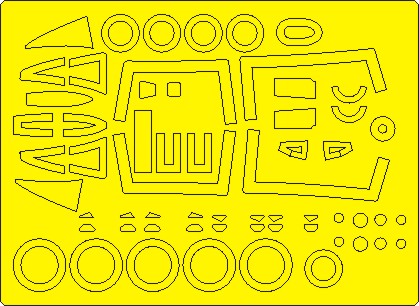 New Ware AM0938 F-14 A Tomcat (late model) BASIC kabuki masks for Tamiya