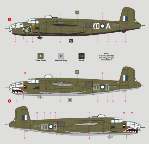 DKdecals 32019 B-25J Mitchell in RAAF service
