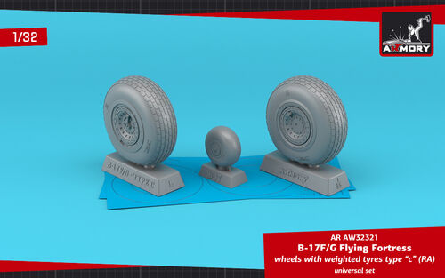 Armory Models Group AW32321 B-17F/G Flying Fortress wheels w/ weighted tyres type "c" (RA)