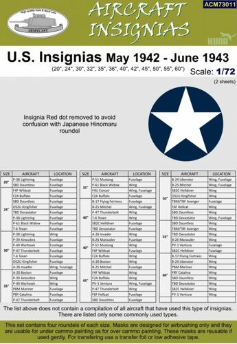 Armycast ACM73011 U.S. Insignias May 1942 - June 1943