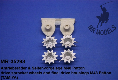 MR Modellbau 35293 Drive sprocket wheels and final drive housings M48 Patton