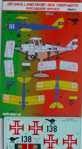 Kora Models Dec48118 De Havilland DH.82/ 82A Tig.Moth Portugal I Army
