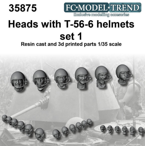 FC ModelTrend 35875 Heads with T-56-6 helmet set 1