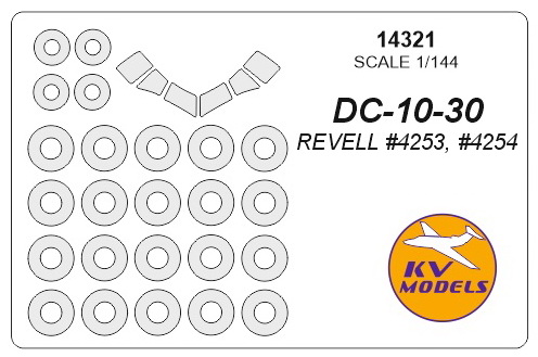 KV Models 14321 DC-10-30 (REVELL) + masks for wheels