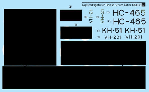 SBS Model D48035 Captured Fighters in Finnish Service (P-40, Hurricane IIA, I-16)