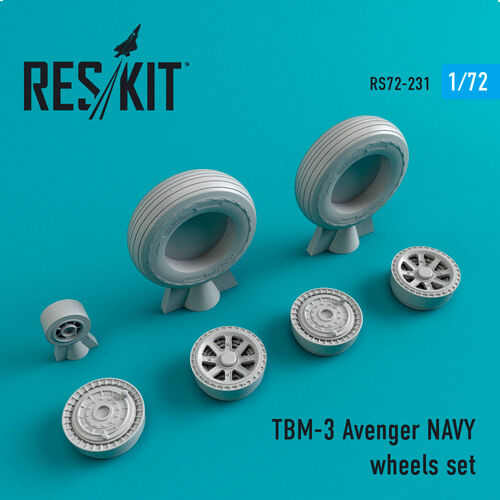 DISCONTINUED RES/KIT 72-0231 TBM-3 Avenger NAVY wheels set