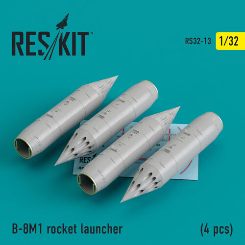 DISCONTINUED RES/KIT 32-0013-OLD B-8M1 rocket launcher (4 pcs) (Mig-23/27/29, Su-17/20/22/24/25/27/33, Jak-38)