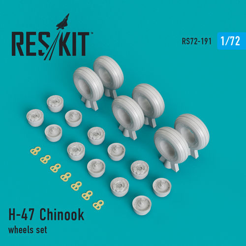 DISCONTINUED RES/KIT 72-0191 H-47 Chinook wheels set