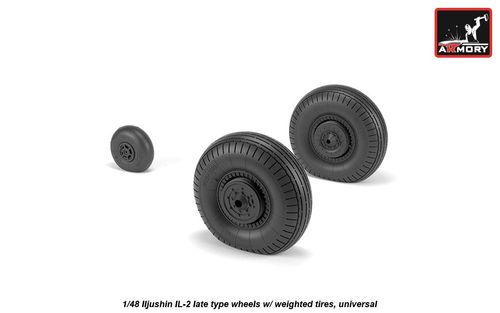 Armory Models Group AW48035 Iljushin IL-2 Bark (late) wheels w/ weighted tires