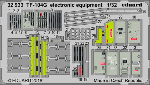 DISCONTINUED Eduard 32933 TF-104G electronic equipment ITALERI