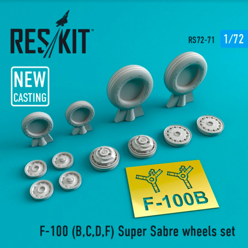 DISCONTINUED RES/KIT 72-0071 North American F-100 Super Sabre wheels set