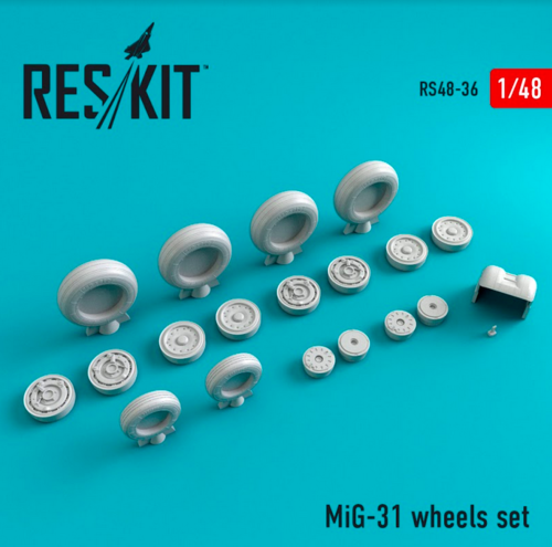 DISCONTINUED RES/KIT 48-0036 Mig-31 wheels set