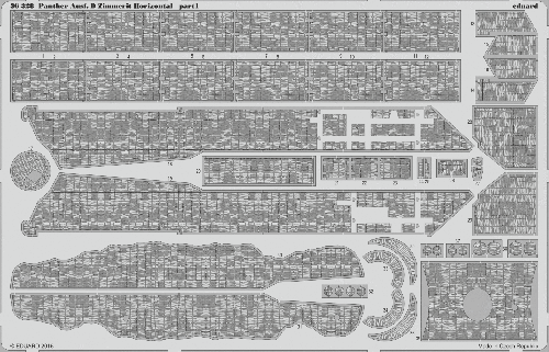 Eduard 36328 Panther Ausf. D Zimmerit Horizontal Tamiya 35345
