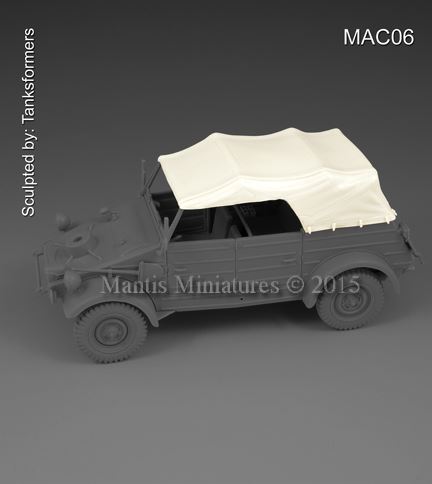 Mantis Miniatures MAC06 Canvas roof for kubelwagen