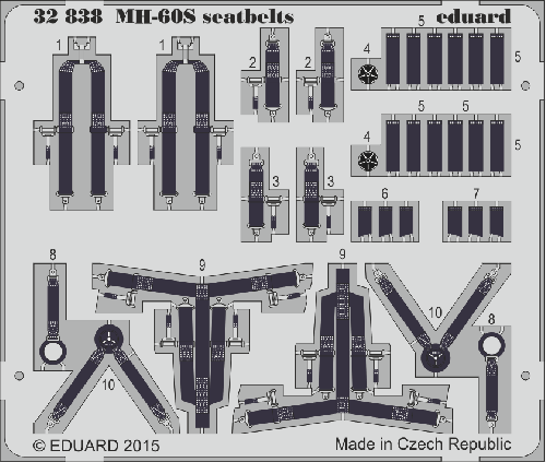 Eduard 32838 MH-60S seatbelts Academy 12120