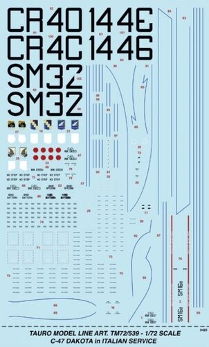 TAURO MODEL 72-539 Douglas C-47, C-53 Dakota Italian service