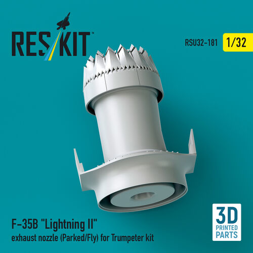 RES/KIT U32-0181 F-35B 'Lightning II' Exhaust Nozzle (Parked/Fly) For Trumpeter Kit (3D Printed)