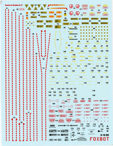 FOXBOT 48-093 Stencils For Ukrainian Su-27 And Su-27UB