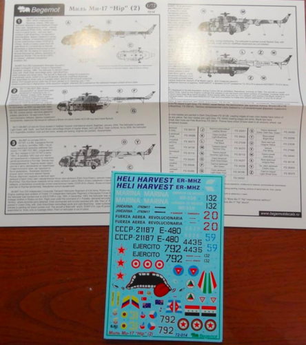 Begemot Decals 72-014 Mil Mi-17 marking