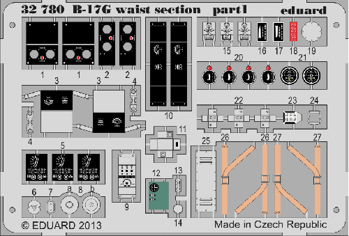 Eduard 32780 B-17G waist section HK MODELS