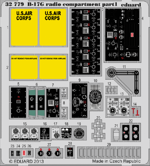 Eduard 32779 B-17G radio compartment S.A. HK MODELS
