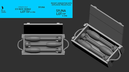 Firma49 A006-D Box with 3.5" Ammunition for M20A Super Bazooka + decals