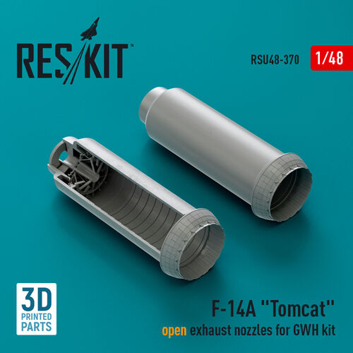 DISCONTINUED RES/KIT U48-0370 F-14A 'Tomcat' Open Exhaust Nozzles For GWH Kit (3D Printed)