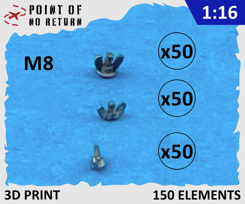 Point Of No Return 16-23002 Wing Nuts M8
