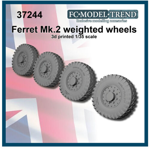 FC ModelTrend 37244 Ferret Mk.2 - Weighted Wheels (3D-printed)
