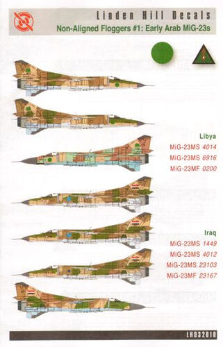 Linden Hill 32010 Mikoyan MiG-23 MS/MF Flogger B - 'Non-Aligned Floggers' Part 1 (7 schemes)