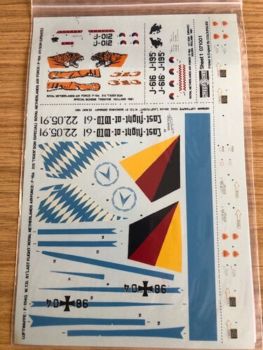 Check Six 071001 Lockheed F-104 G Starfighter (Luftwaffe) and General Dynamics F-16 A (RNAF) Decals