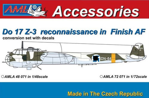 AML A72071 Dornier Do-17 Z-3 reconnaissance in Finnish Air Force conversion set (designed to be used with Airfix and ICM kits)