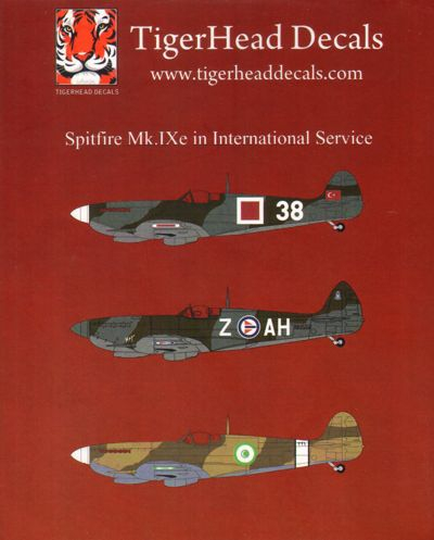 TigerHead Decals 72019 Supermarine Spitfire MK.IXe in International Service