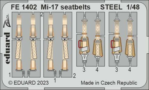 Eduard FE1402 Mi-17 Seatbelts Steel Trumpeter