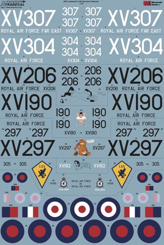 Xtradecal 72333 RAF Lockheed C-130 H Hercules Collection (7 schemes)