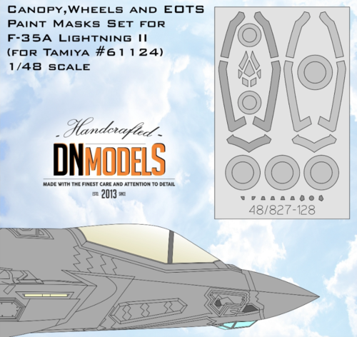 DN Models 48-827-128 F-35A Lightning II Canopy, Wheels & EOTS