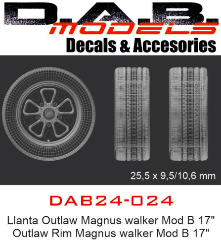 DAB Models 24-024 Outlaw rim Magnus Walker Mod B