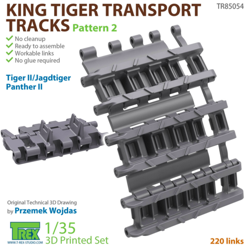 T-Rex Studio 85054 King Tiger Transport Tracks Pattern 2