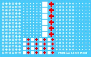 L'Arsenal 2.0 DEC35004 US Army white stars and red crosses