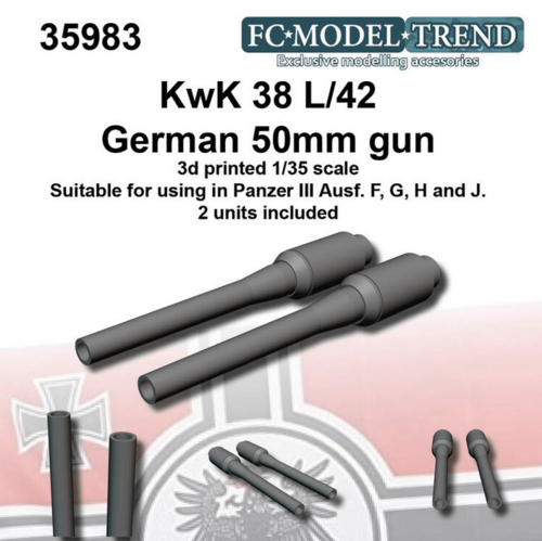 FC ModelTrend 35983 Kwk 38 L/42 gun. 1/35 scale.