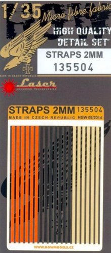 HGW Models 135504 Straps 2MM different colours